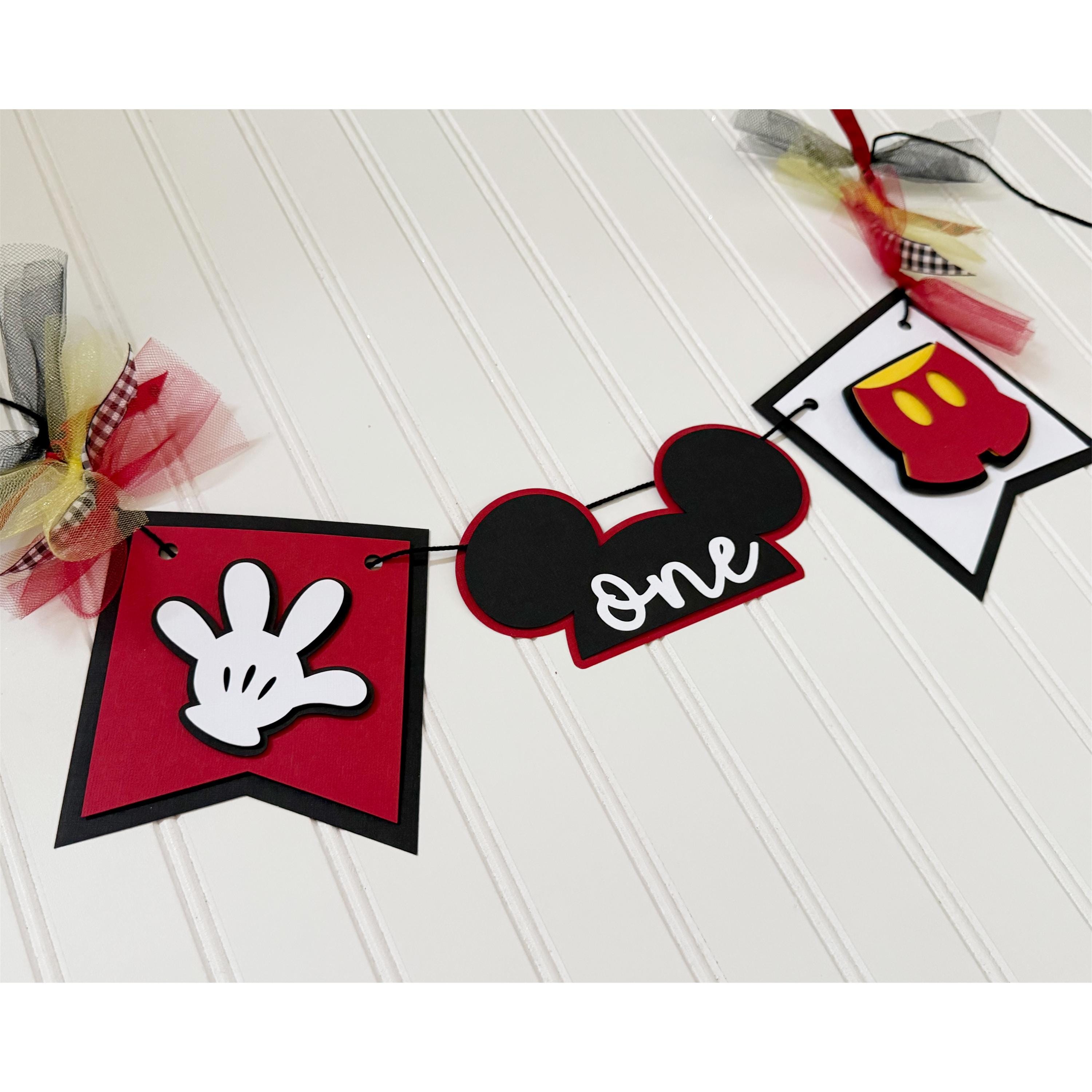 Mickey High Chair Banner|mickey Banner|birthday Banner|personalized ...