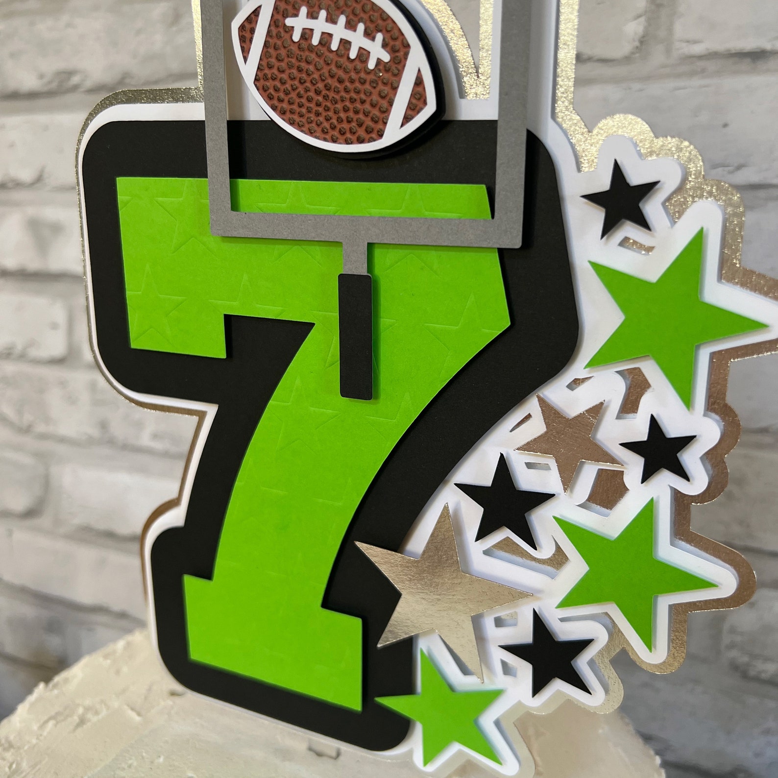 Football Cake Topper|personalized Football Cake Topper|football ...