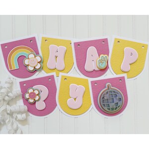 Groovy Happy Birthday Banner|hippie Birthday Banner|70's Banner|kid's ...