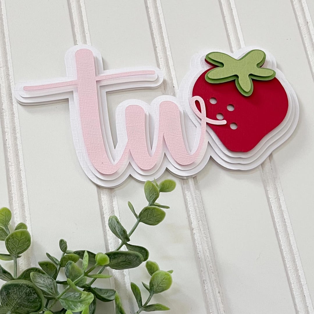 Strawberry Birthday Cake Topper|two Strawberry Cake Topper|berry Sweet ...