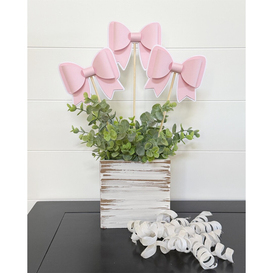 Pink Bow Centerpiece|bow Centerpiece|bow 1st Birthday Decor|bow ...