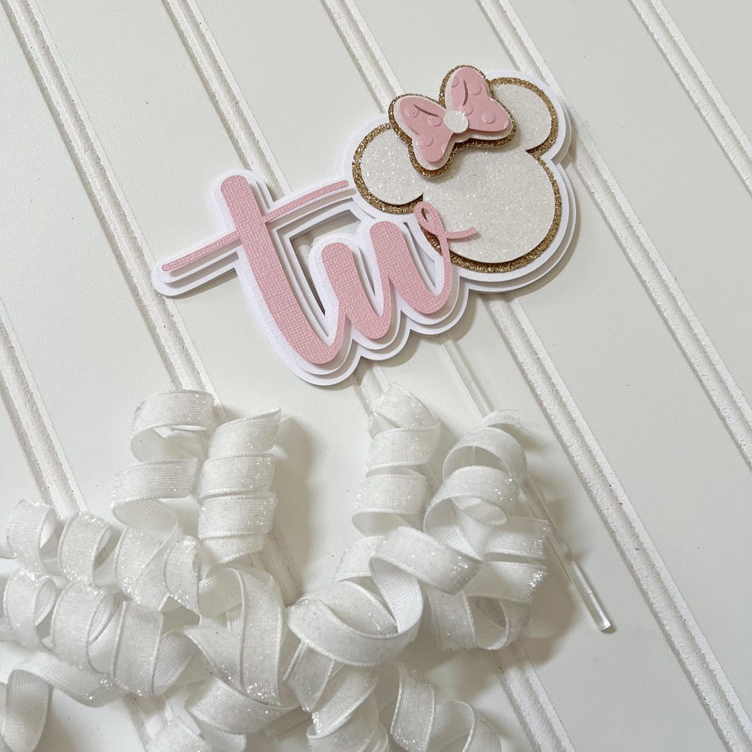 Minnie Pink Cake Topper|two Cake Topper| Minnie Smash Cake|2nd Birthday ...