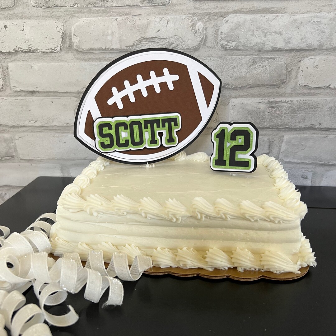 Football Cake Topper|personalized Football Cake Topper|football ...
