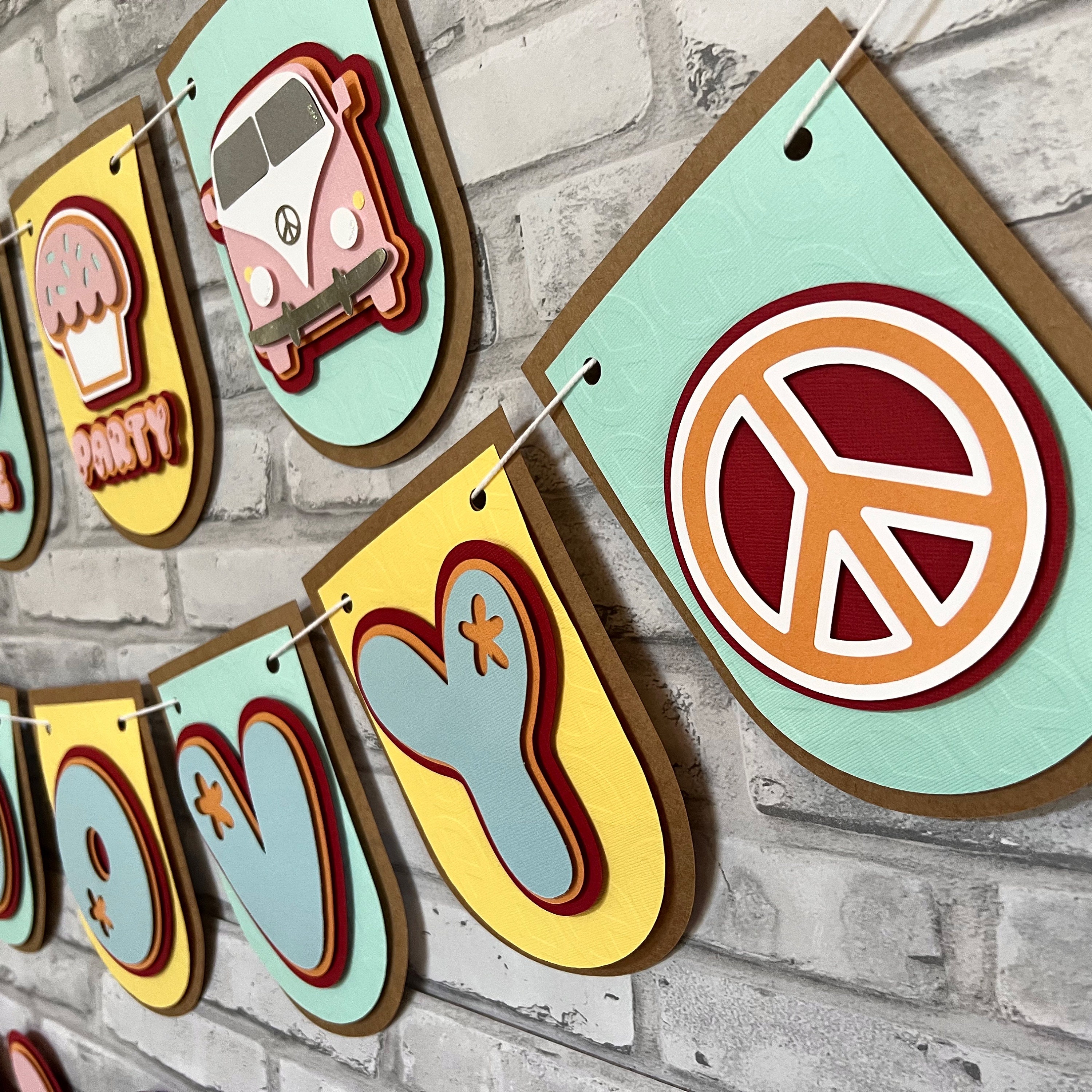 Groovy Birthday Bannerhippie Birthday Banner70's - Etsy