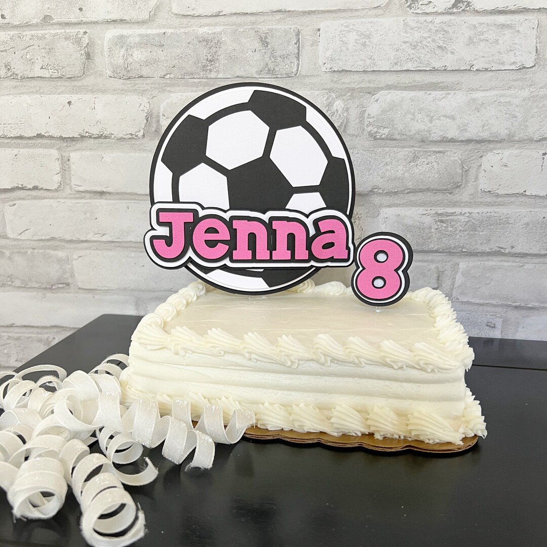 Soccer Cake Topper|personalized Soccer Cake Topper|soccer Birthday Cake ...