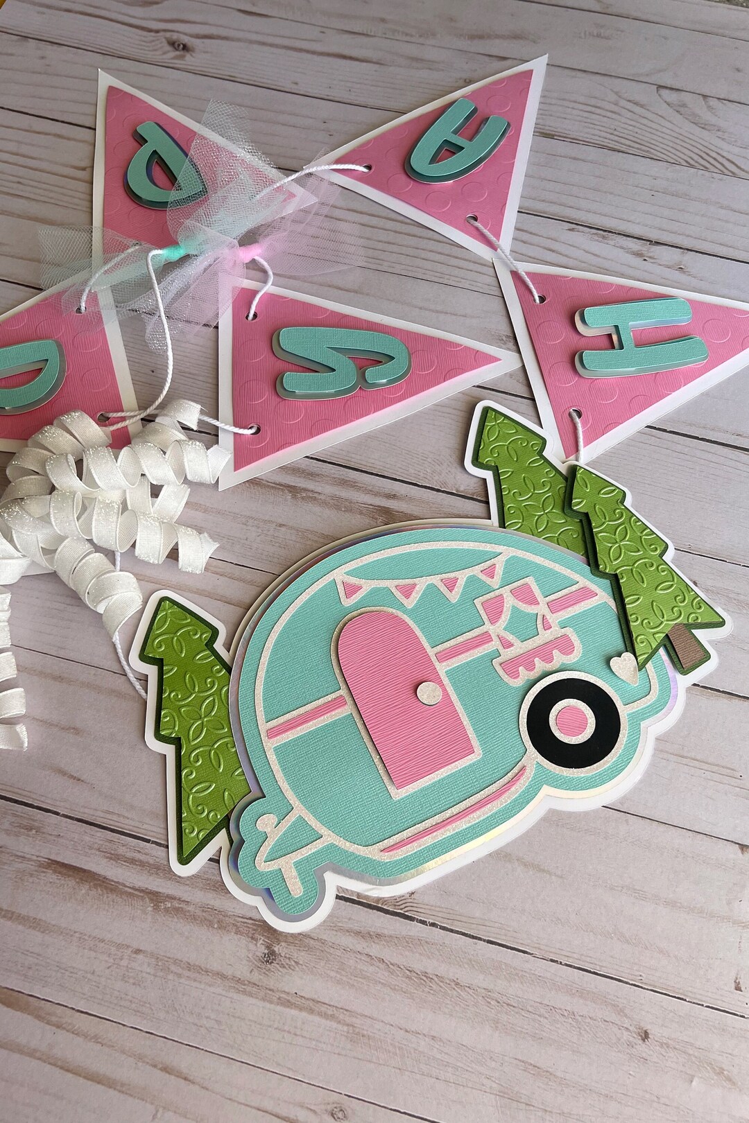 Happy Glamper Birthday Banner|happy Camper Birthday Banner|camping ...