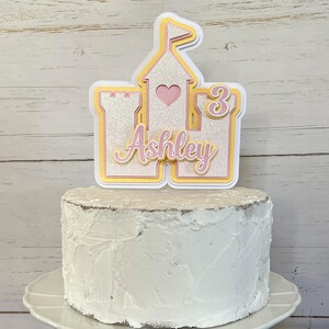 Princess Castle Personalized Cake Topper|princess Birthday Cake Topper ...