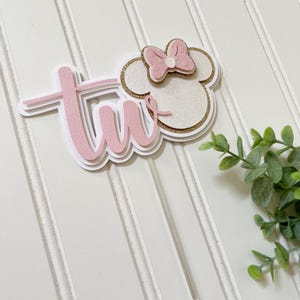 Minnie Pink Cake Topper|two Cake Topper| Minnie Smash Cake|2nd Birthday ...