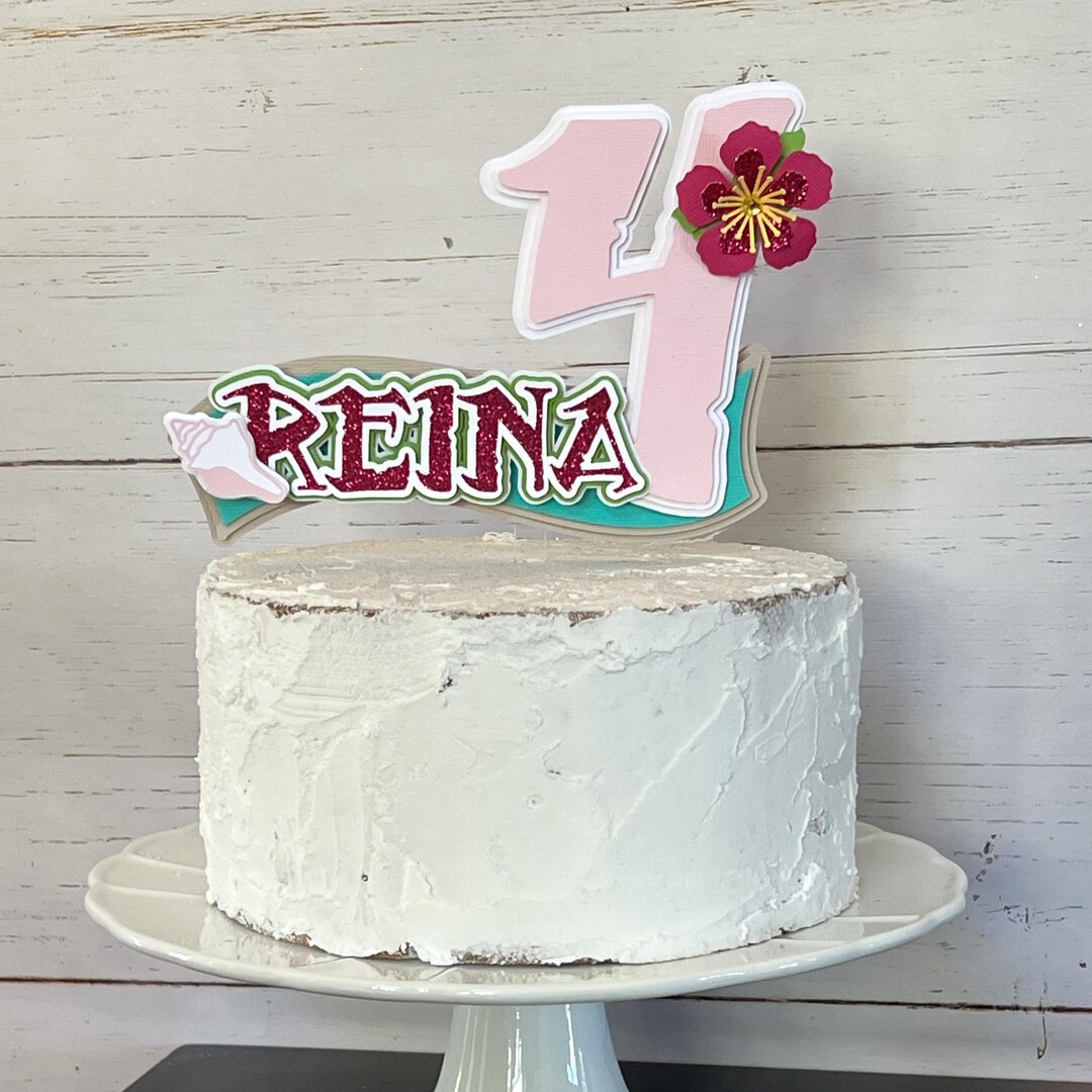 Hawaiian Personalized Cake Topper|luau Birthday Cake Topper|hawaiian ...