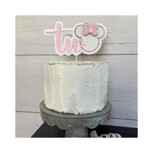 Minnie Pink Cake Topper|two Cake Topper| Minnie Smash Cake|2nd Birthday ...