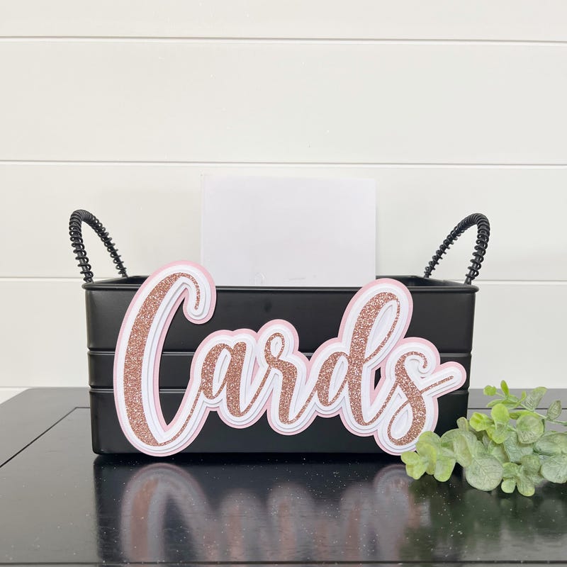 Pink Card Box - Etsy