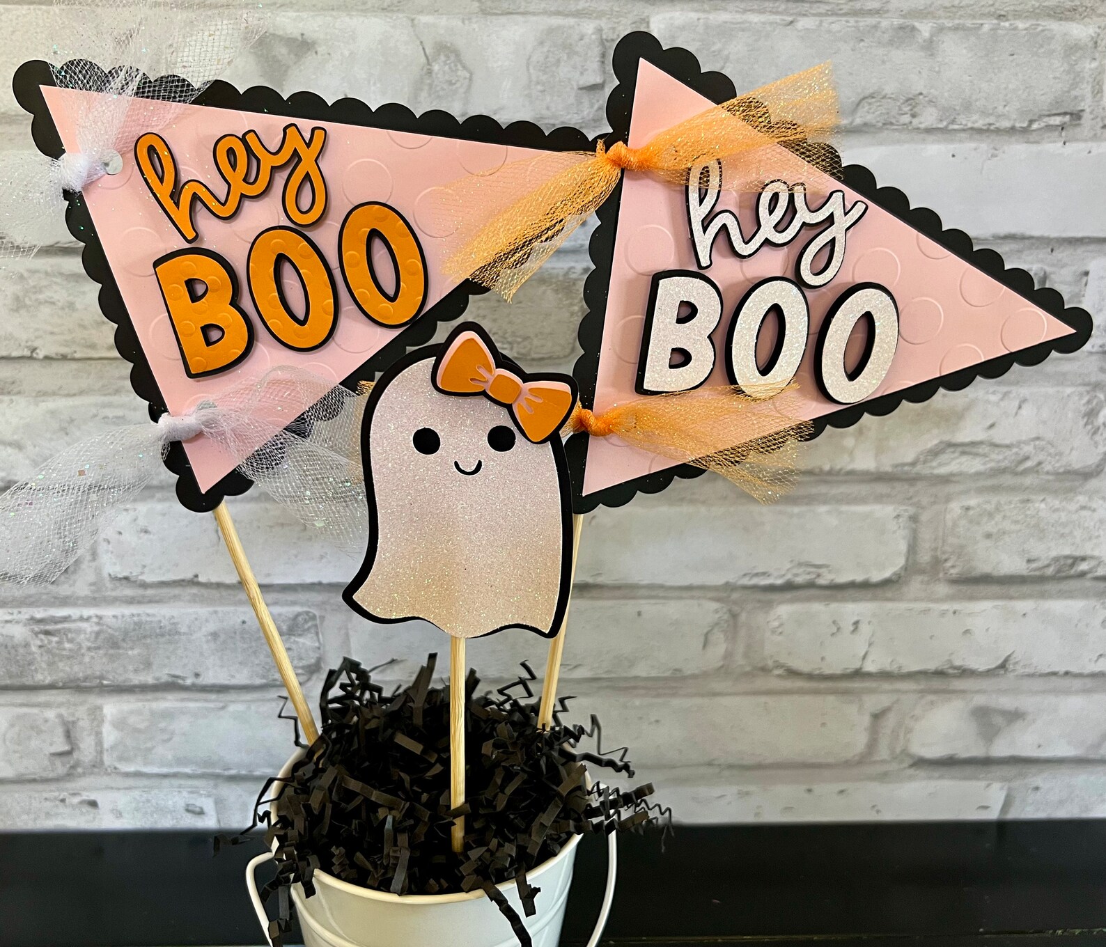 Halloween Decor Party Centerpieces Halloween Party Hey Boo - Etsy