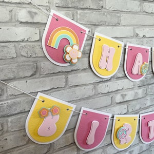 Groovy Happy Birthday Banner|hippie Birthday Banner|70's Banner|kid's ...