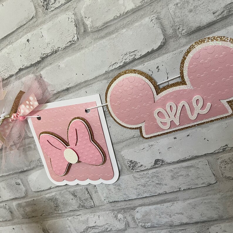 Minnie Mouse Highchair Banner Minnie Mouse Banner Birthday - Etsy