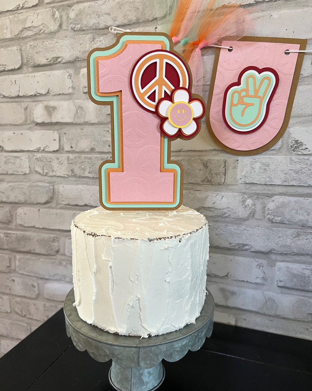 Groovy Cake Topper, Groovy Smash Cake, 1st Birthday Smash Cake, 1st ...