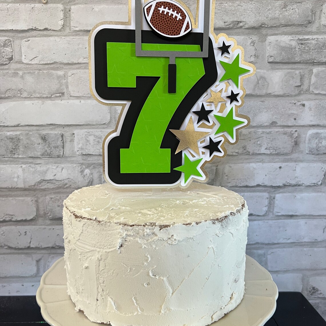 Football Cake Topperpersonalized Football Cake - Etsy