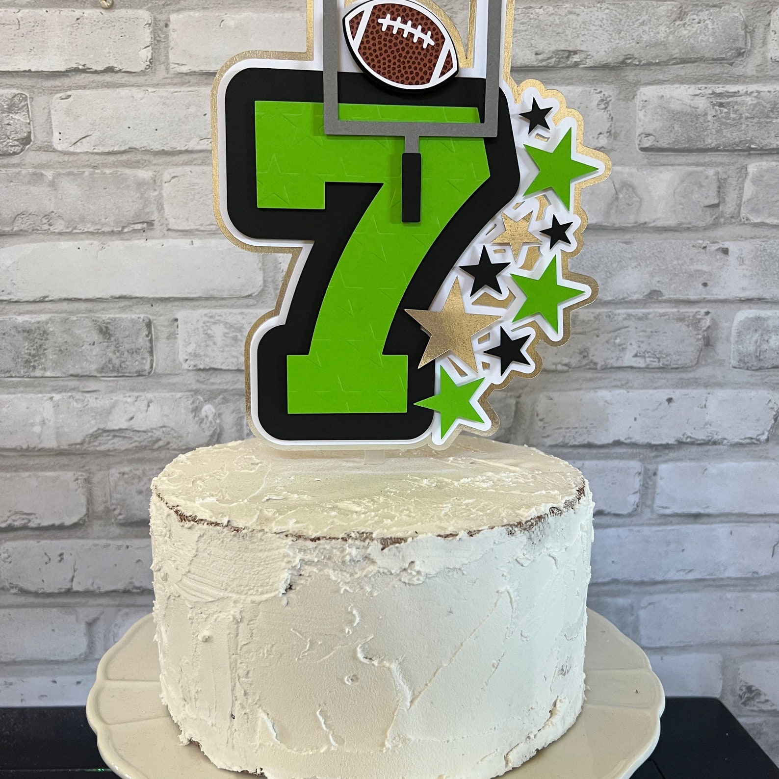 Football Cake Topper|personalized Football Cake Topper|football ...