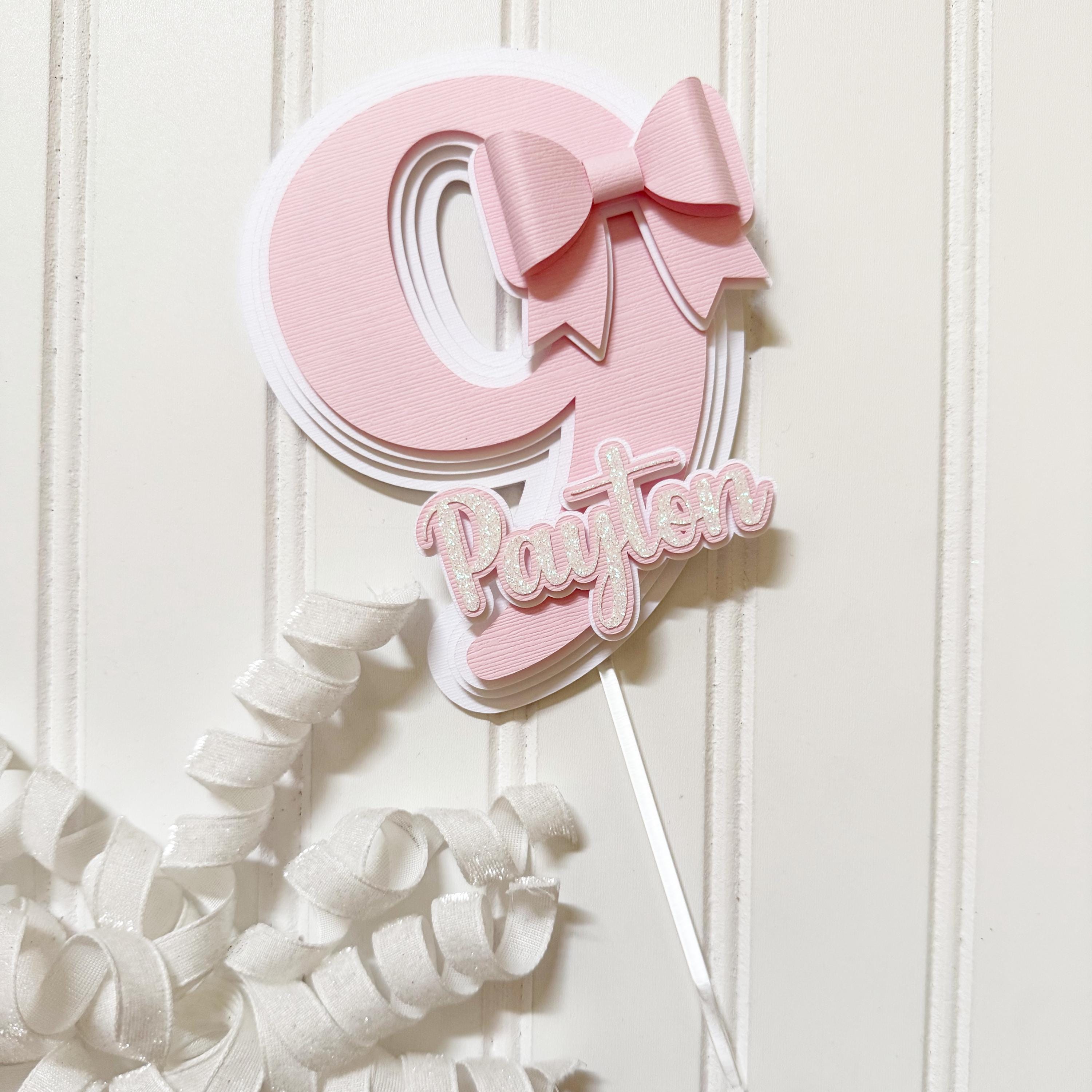 Pink Bow Cake Topper|bow Topper|bow 1st Birthday Cake|bow Birthday ...