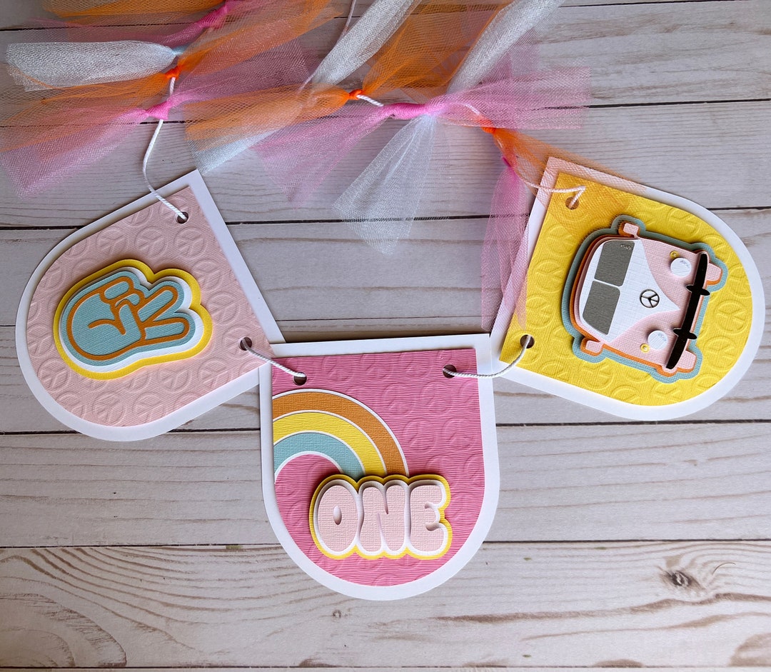 Groovy Highchair Banner, 70's Banner, Groovy Birthday Banner, Groovy ...