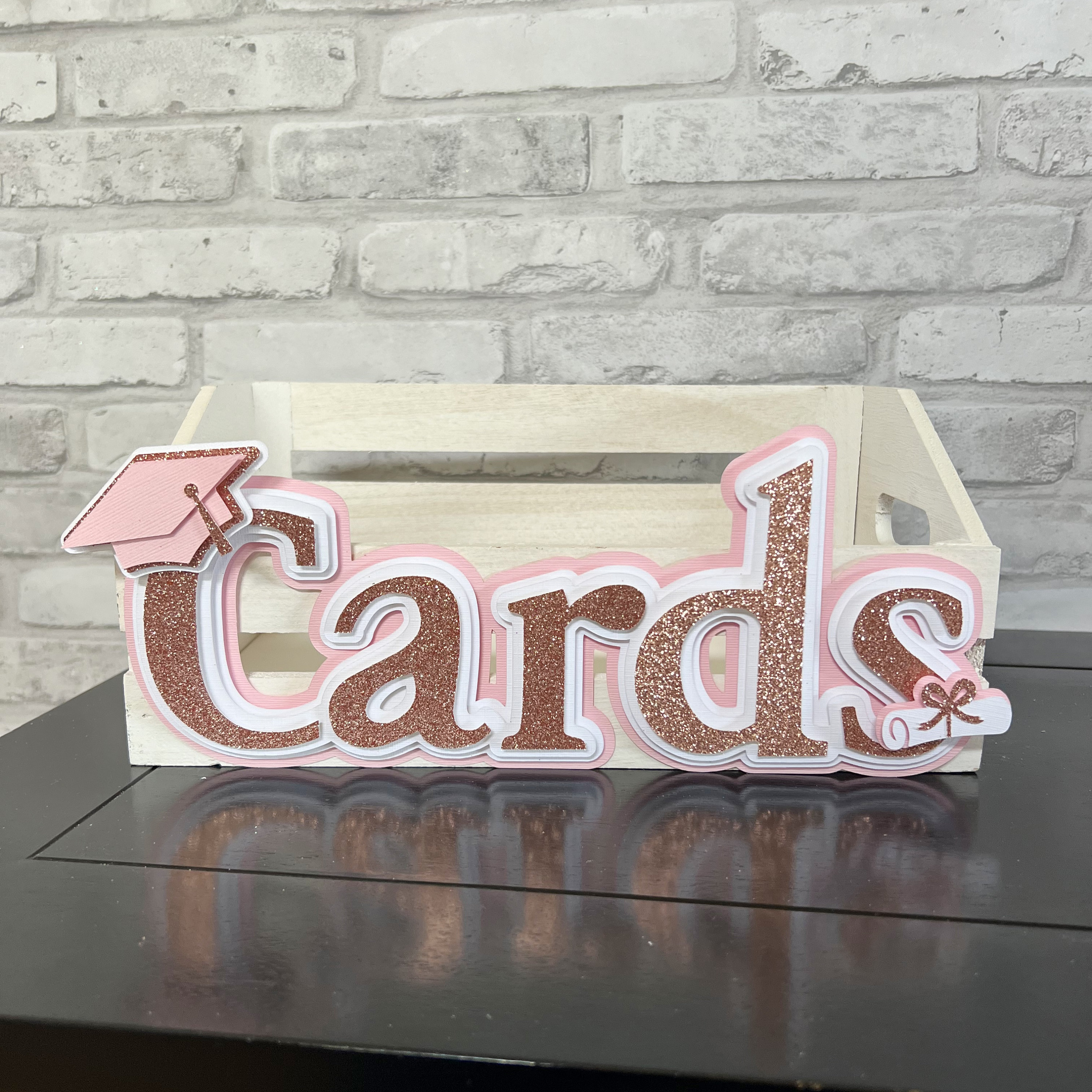 Graduation Card Banner in Pink|card Box Banner|custom Graduation Banner ...