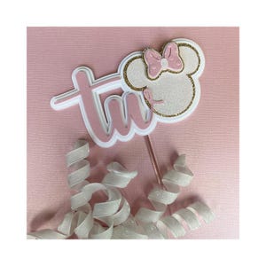 Minnie Pink Cake Topper|two Cake Topper| Minnie Smash Cake|2nd Birthday ...