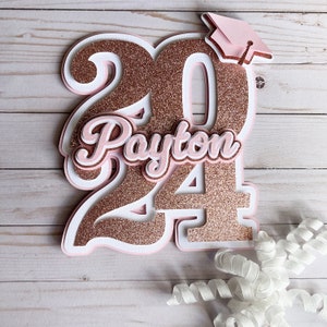 Class of 2024 Custom Tabletop Banner in Pinkcustom Graduation Banner ...