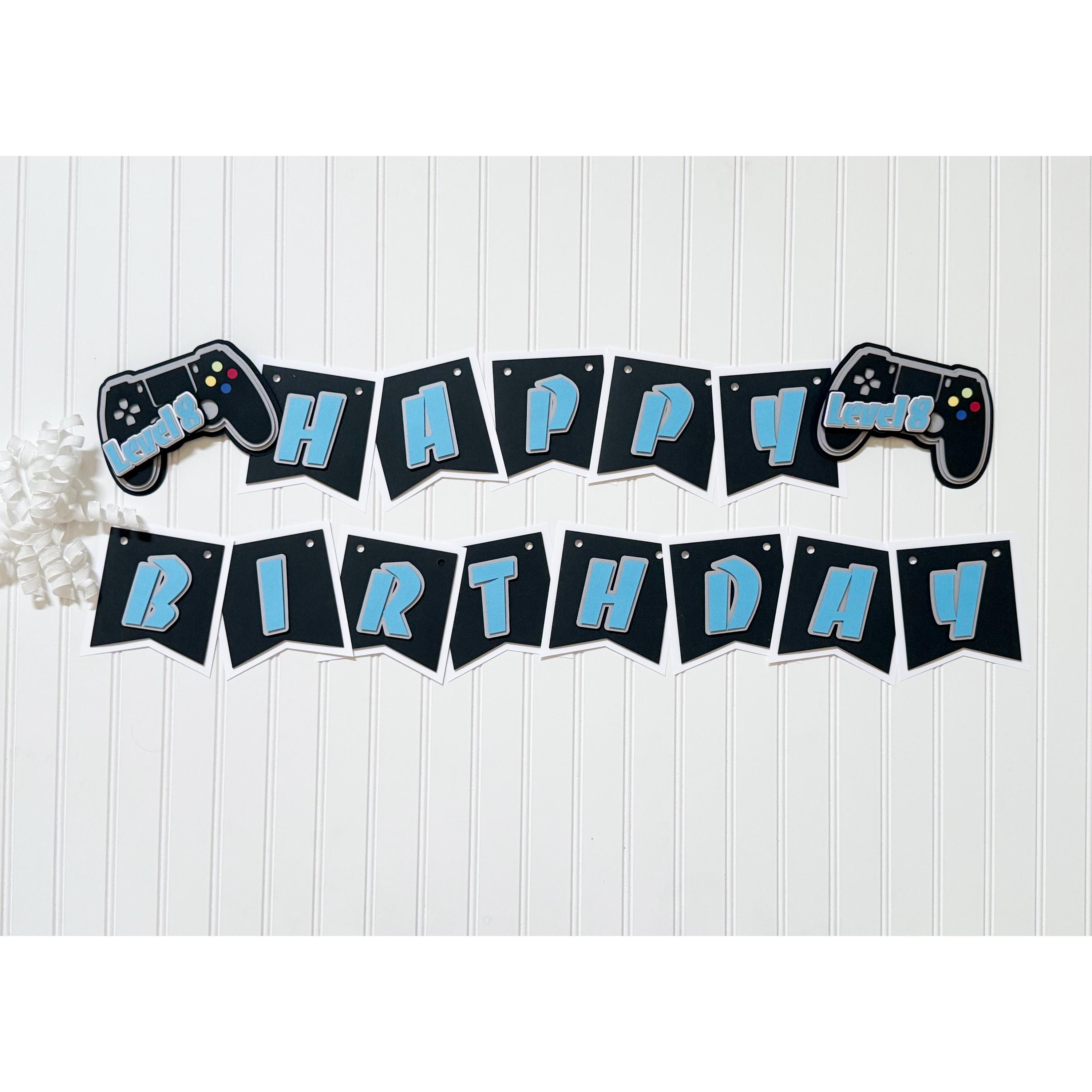 Video Game Happy Birthday Banner|personalized Gamer Banner|video Game ...