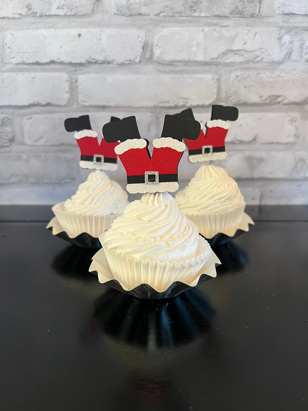Santa Cupcake Toppers| Holiday Cake Topper | Santa Cake Topper ...