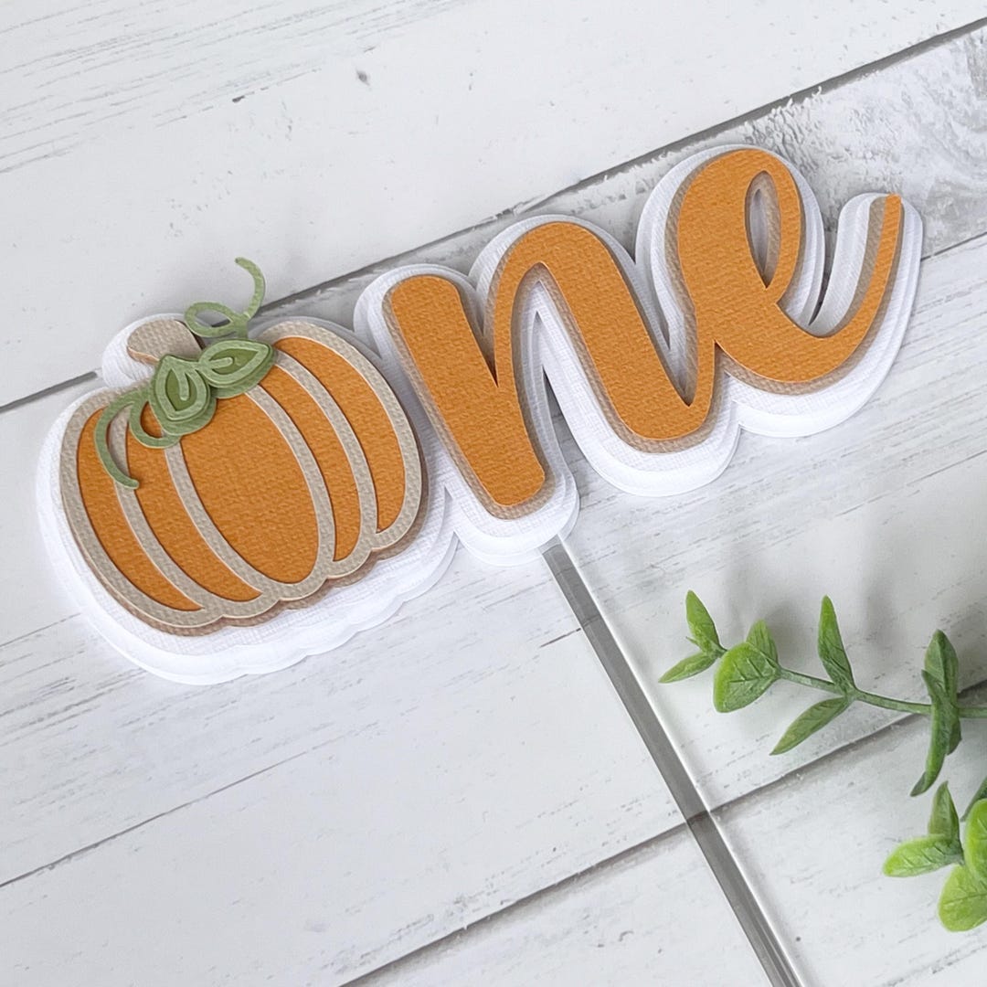 Pumpkin Birthday Cake Topper|one Pumpkin Cake Topper|one Cake Topper ...