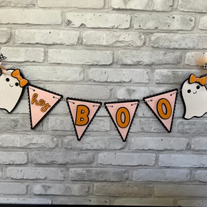 Halloween Cake Topper, Hey Boo Cake Topper, Halloween Party, Halloween ...