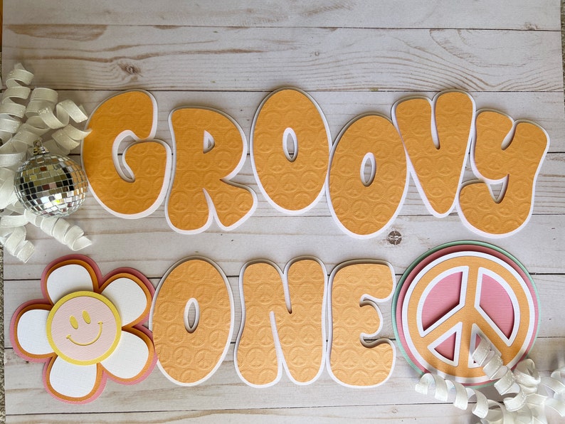 Groovy One Birthday Banner|groovy One Party|one Groovy Birthday Banner ...