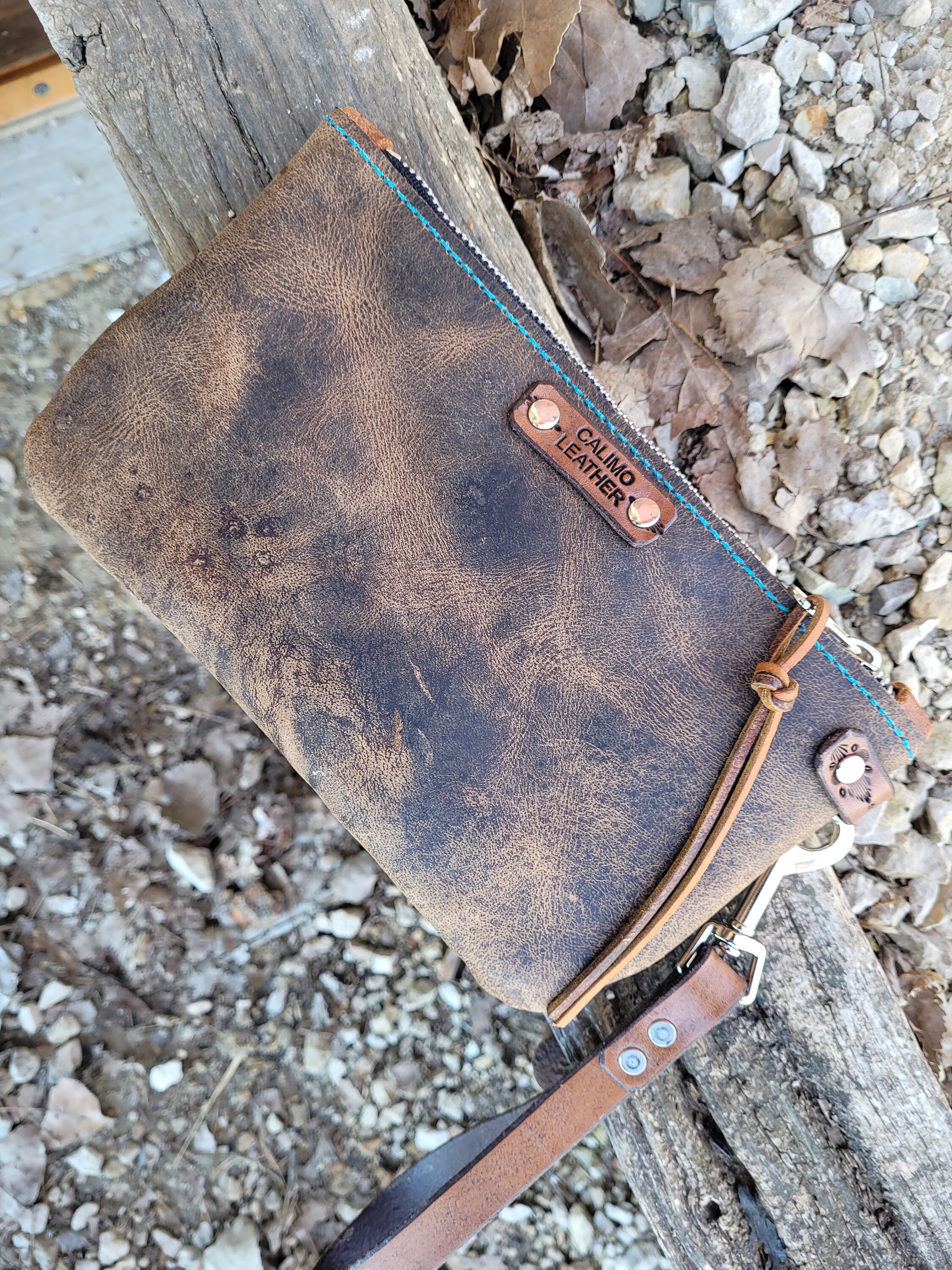 Leather Spaceship Clutch With Matching Envelope Wallet and Wristlet ...