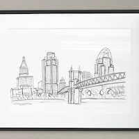 Cincinnati Ink Drawing Art Print - Etsy