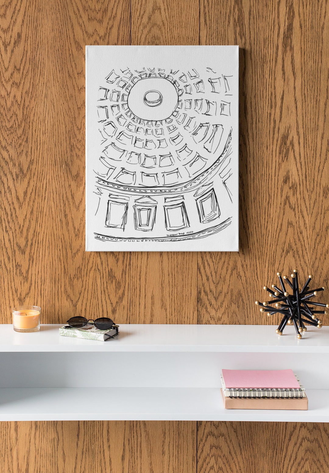 Rome Pantheon Canvas Wall Art, Pantheon Canvas Art, Rome Architecture ...