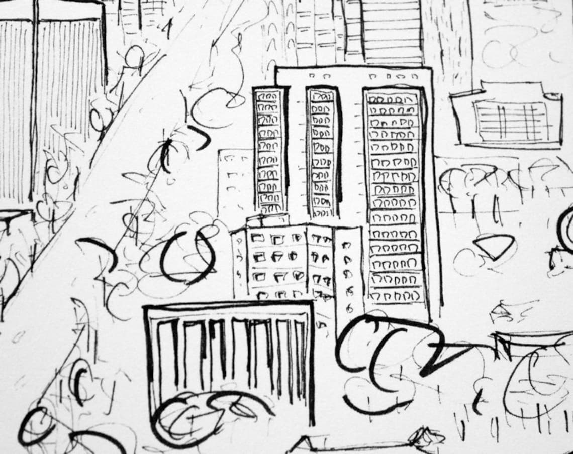 Phoenix Sketch Art Print Arizona City Sketch Phoenix Print - Etsy