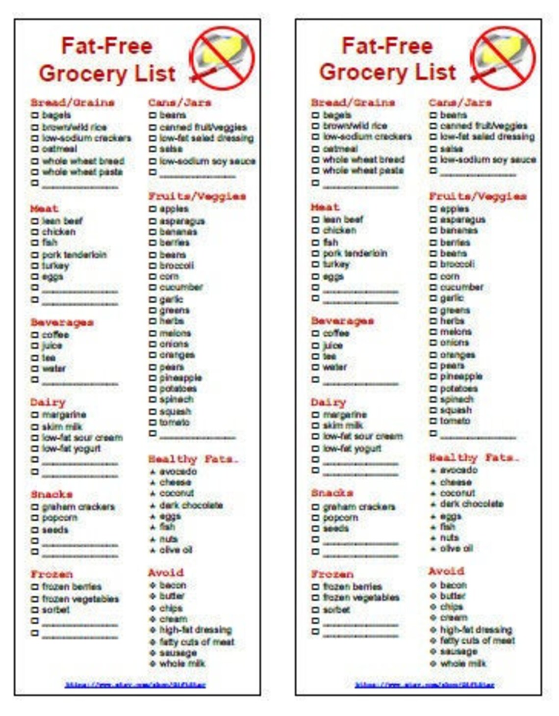 Fat Free Grocery Shopping List Printable PDF 2 In 1 Etsy fat-free-grocery-shopping-list-printable-pdf-2-in-1-etsy