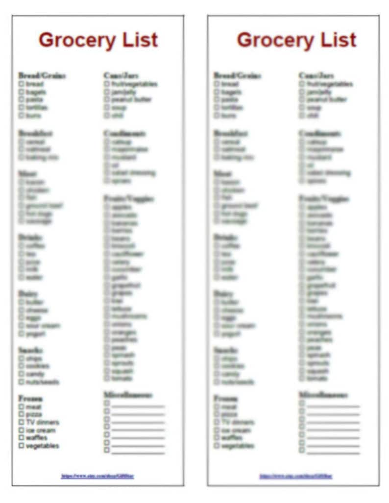 Basic Grocery Shopping List 2 In 1 Printable Instant Download Etsy basic-grocery-shopping-list-2-in-1-printable-instant-download-etsy