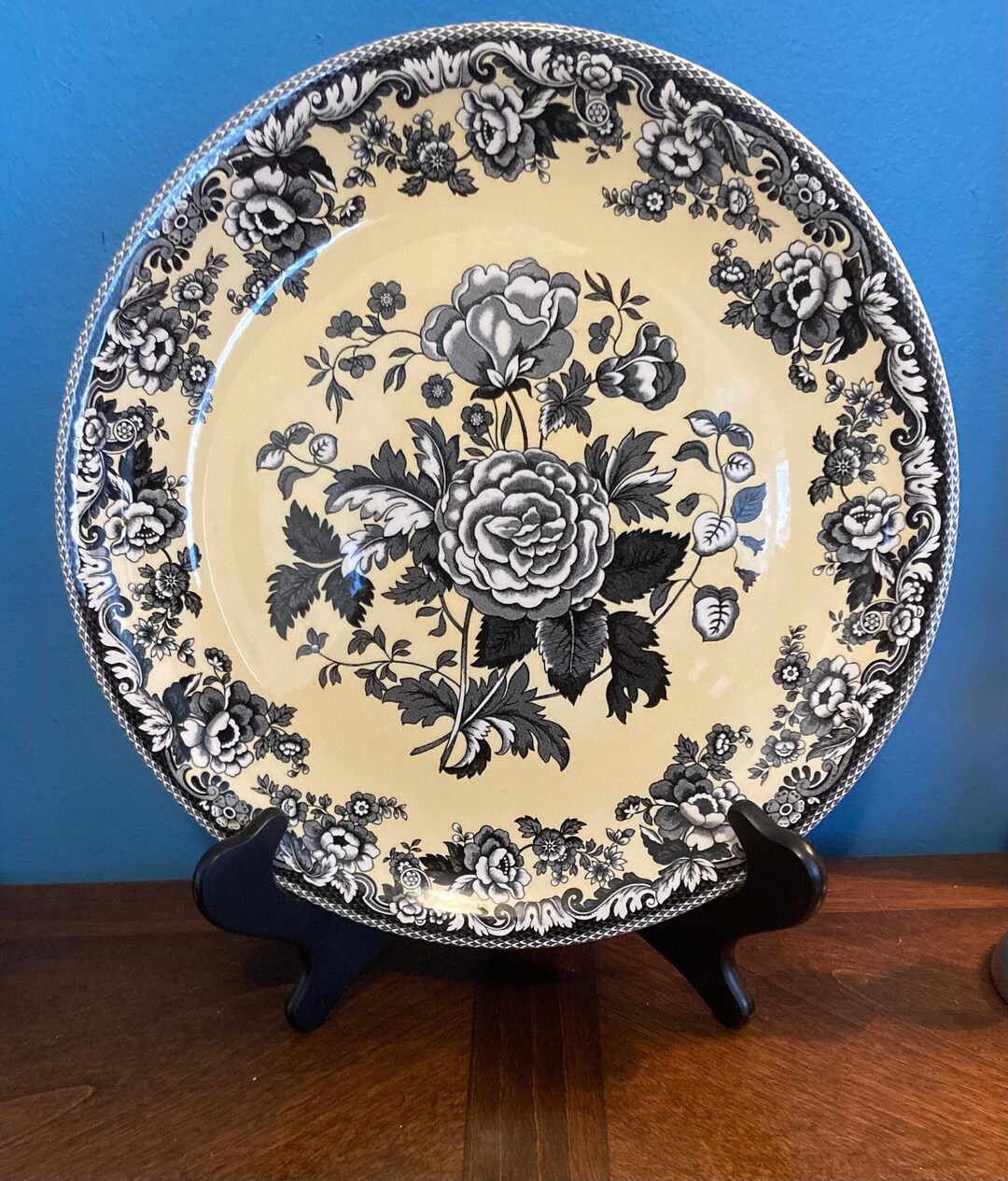 SPODE Archive Collection Plate British Flowers Rosa Porcelain Charger ...
