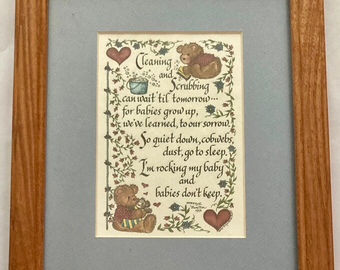 Creative Calligraphy 1991 Print Verse by Ruth Hamilton Art by ...