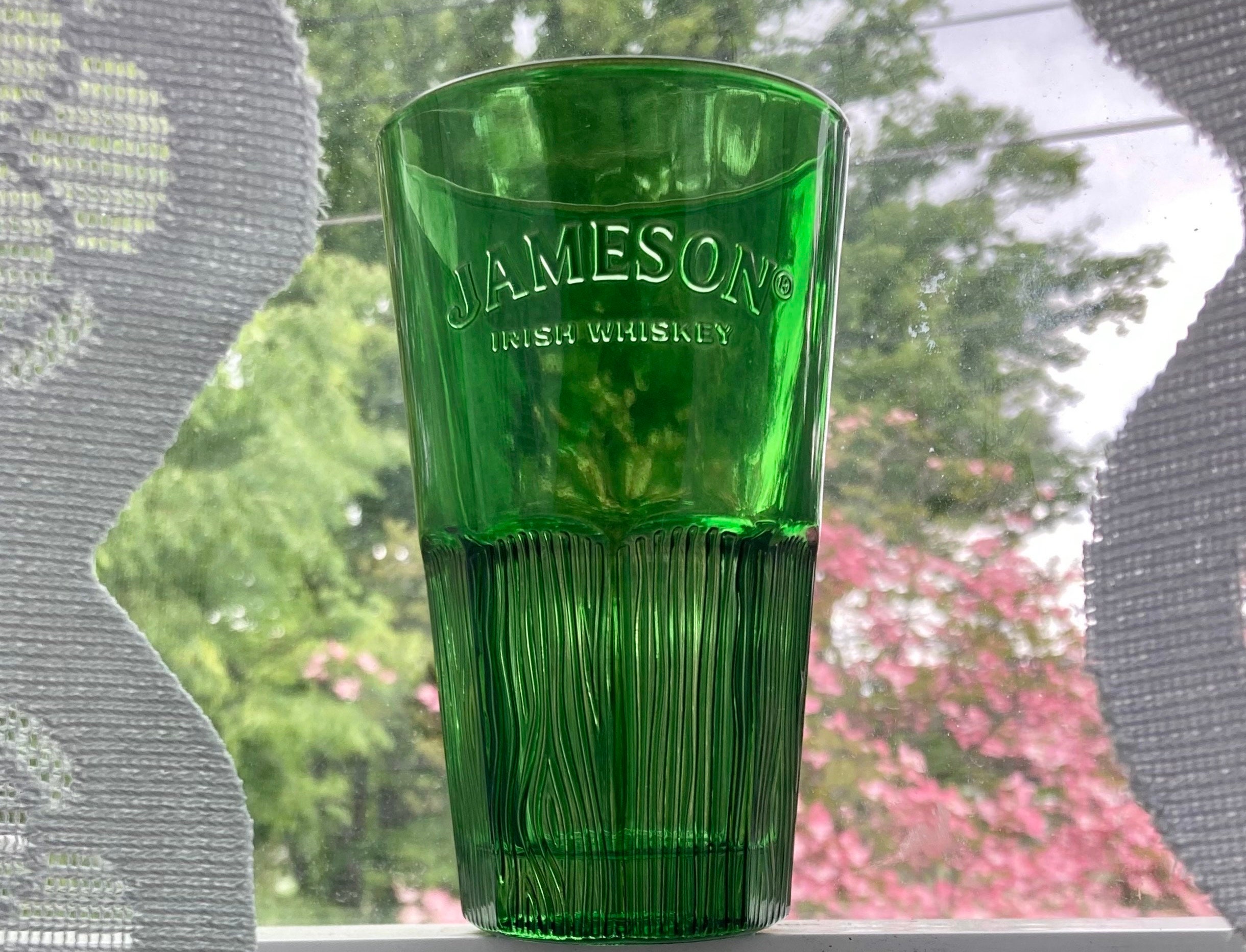 Jameson Irish Whiskey Green RARE Hard to Find Highball Glass Cocktail ...