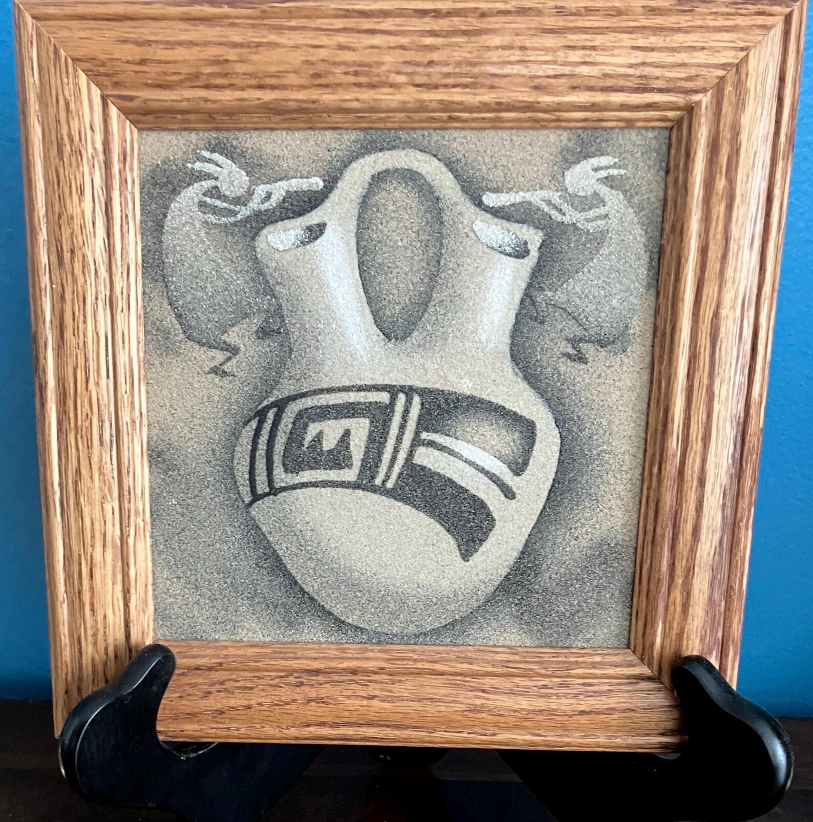 NATIVE AMERICAN NAVAJO Sand Painting by Artist Herman Tyler - Etsy