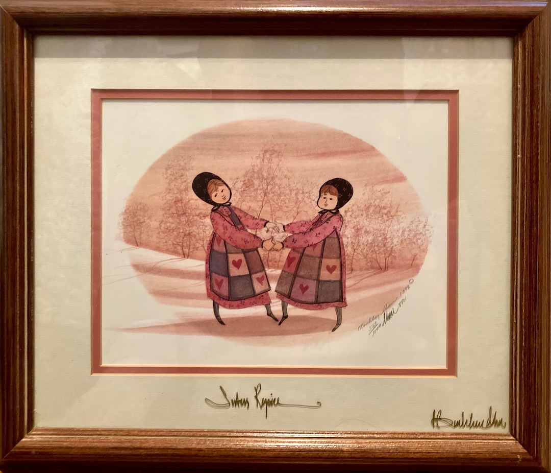P Buckley Moss SISTERS Rejoice Framed Signed Limited Edition Print 1988 ...