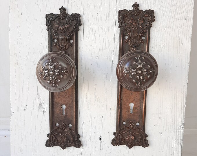 Complete Set Victorian Door Hardware, Antique Door Knobs, Door Plates ...