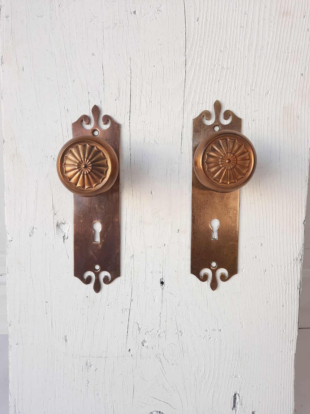 Art Deco Antique Backplates and Doorknobs, Antique Door Back Plates ...
