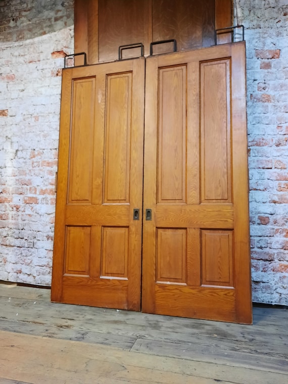 Antique Double Pocket Doors Nordic Ins Happy Face Yellow Door Curtain