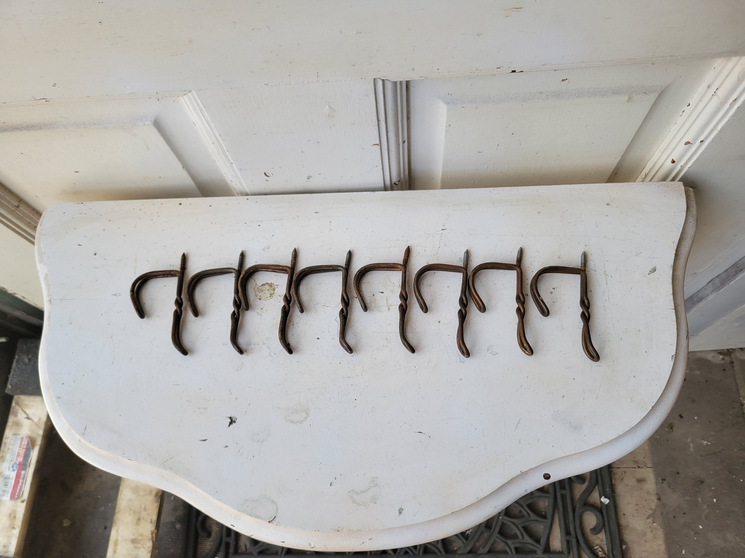 8 Twisted Wire Hooks Vintage Wire Hooks Vintage Closet Hook | Etsy