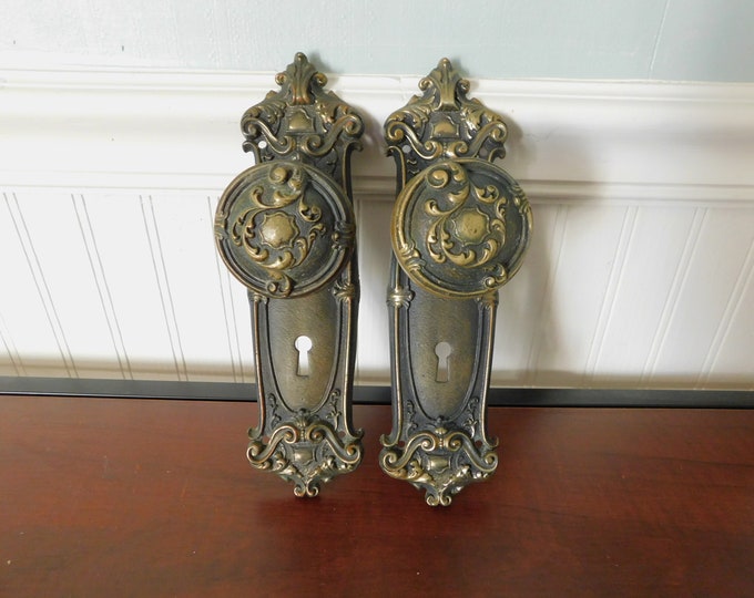 Complete Set Victorian Door Hardware Antique Door Knobs Door - Etsy