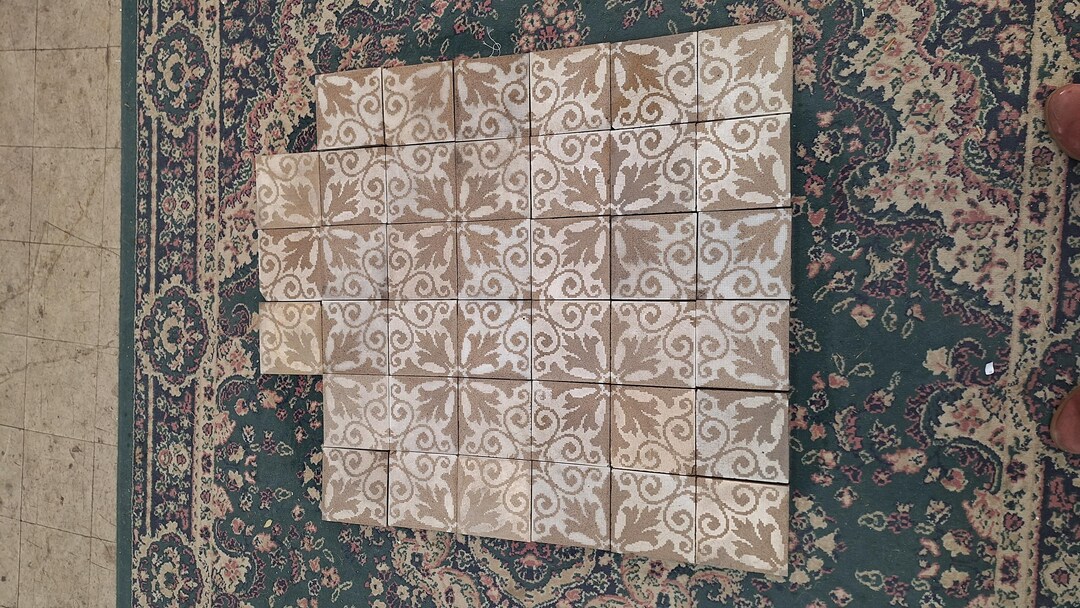 39 Antique Floor Tiles, 6x6 Antique Tile, Mosaic Floor Tile, Patterned ...
