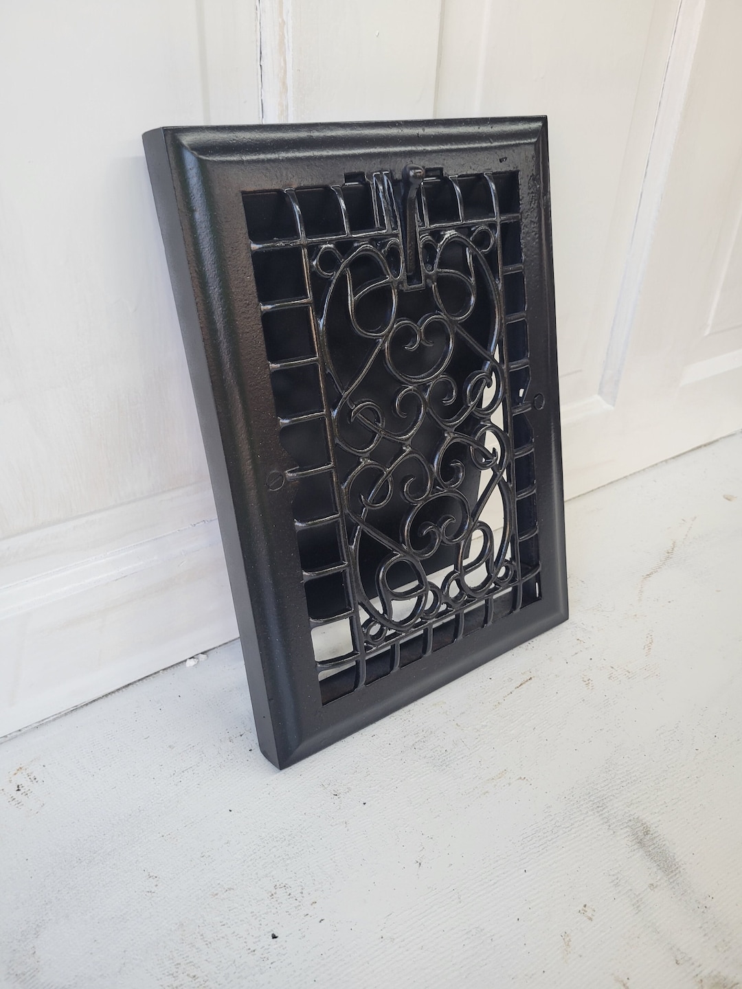 10 X 14 Cast Iron Baseboard Vent Cover, Cold Air Return, Large Wall ...