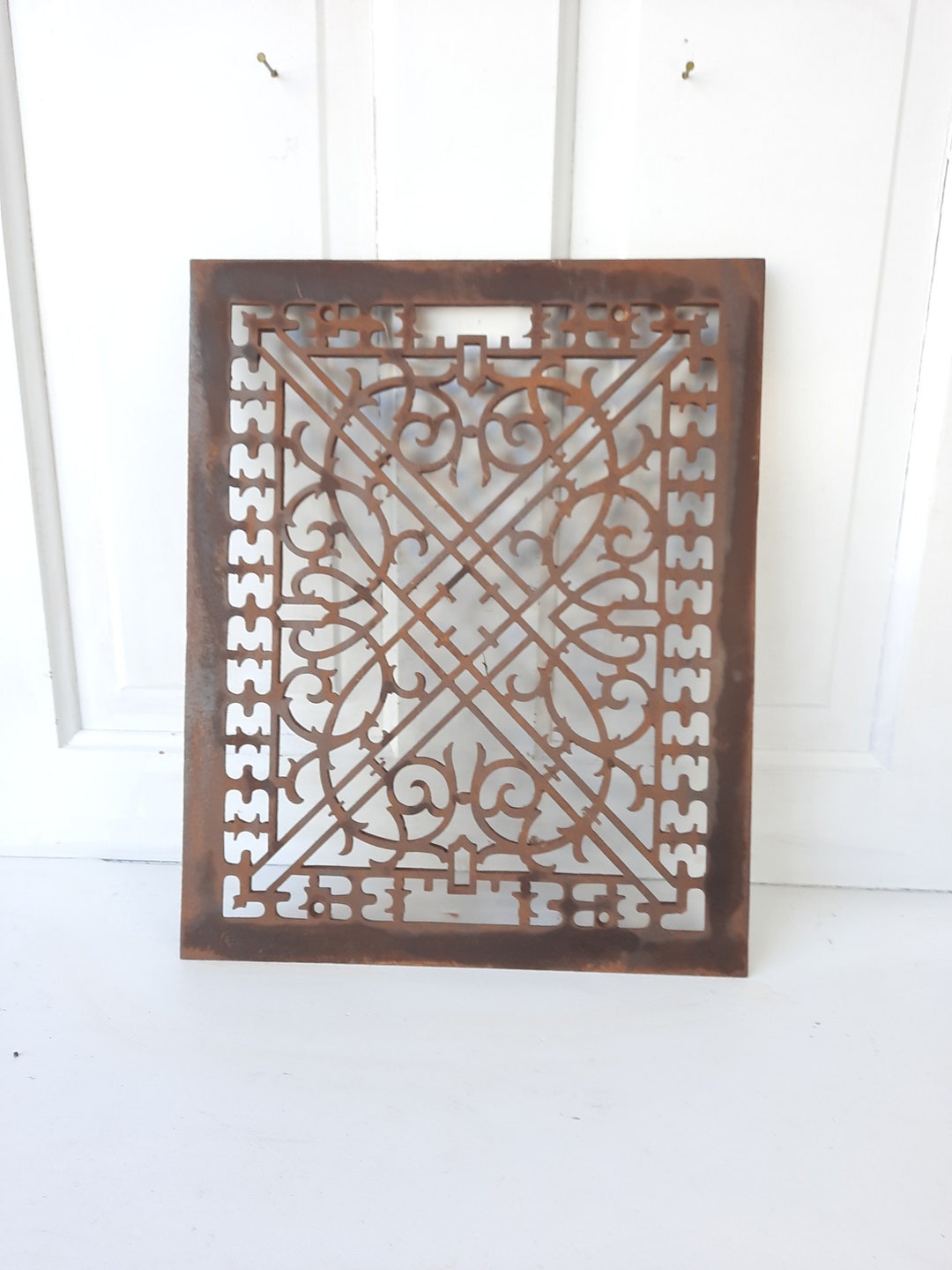 14 X 17 Fancy Antique Floor Vent Cover, Cold Air Return Large Floor ...